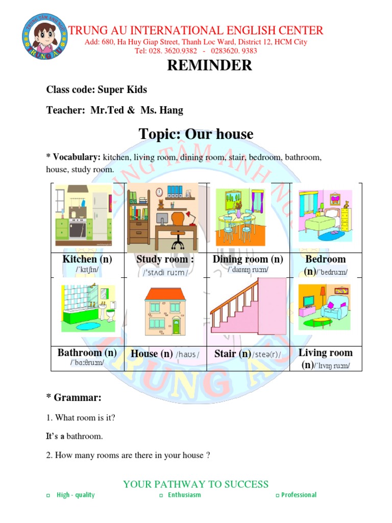 Reminder: Trung Au International English Center | PDF