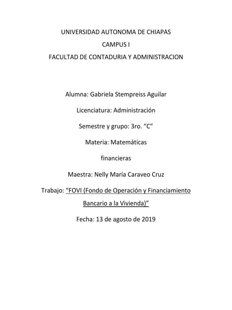 Que Es El FOVI | PDF | Ley de fideicomiso | Bancos