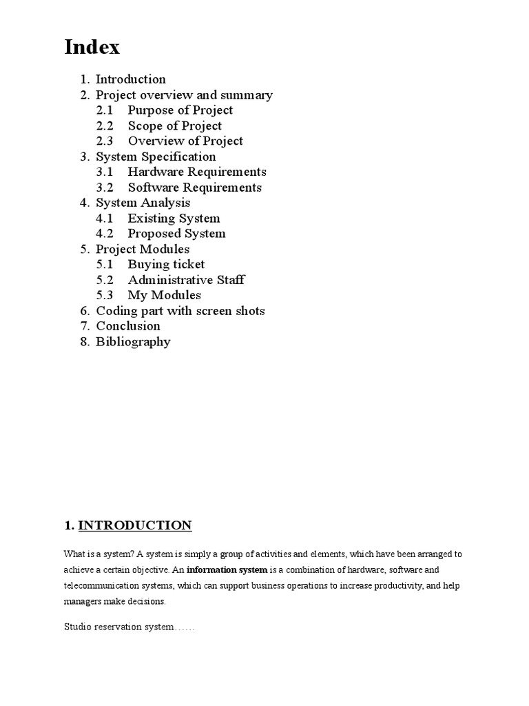 Index: Studio Reservation System | PDF | Databases | Movie Theater