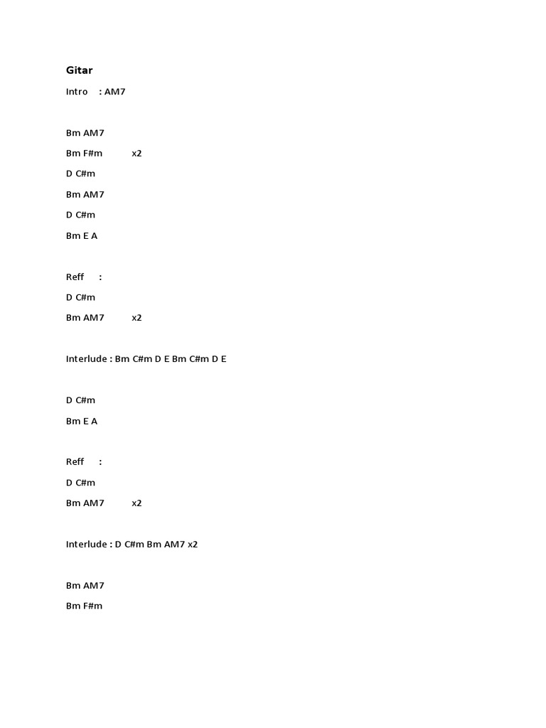 Partitur Gitar | PDF