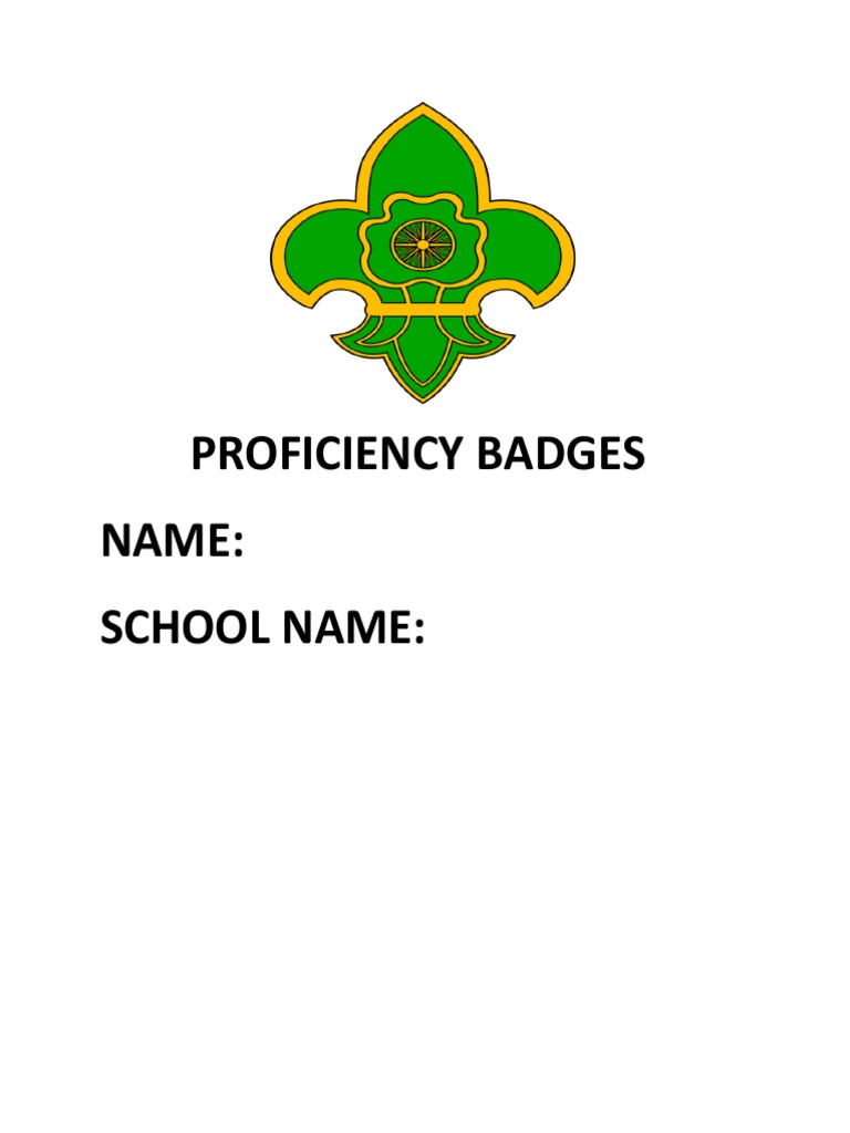 Proficiency Badges | PDF | Cooking, Food & Wine | Science & Mathematics