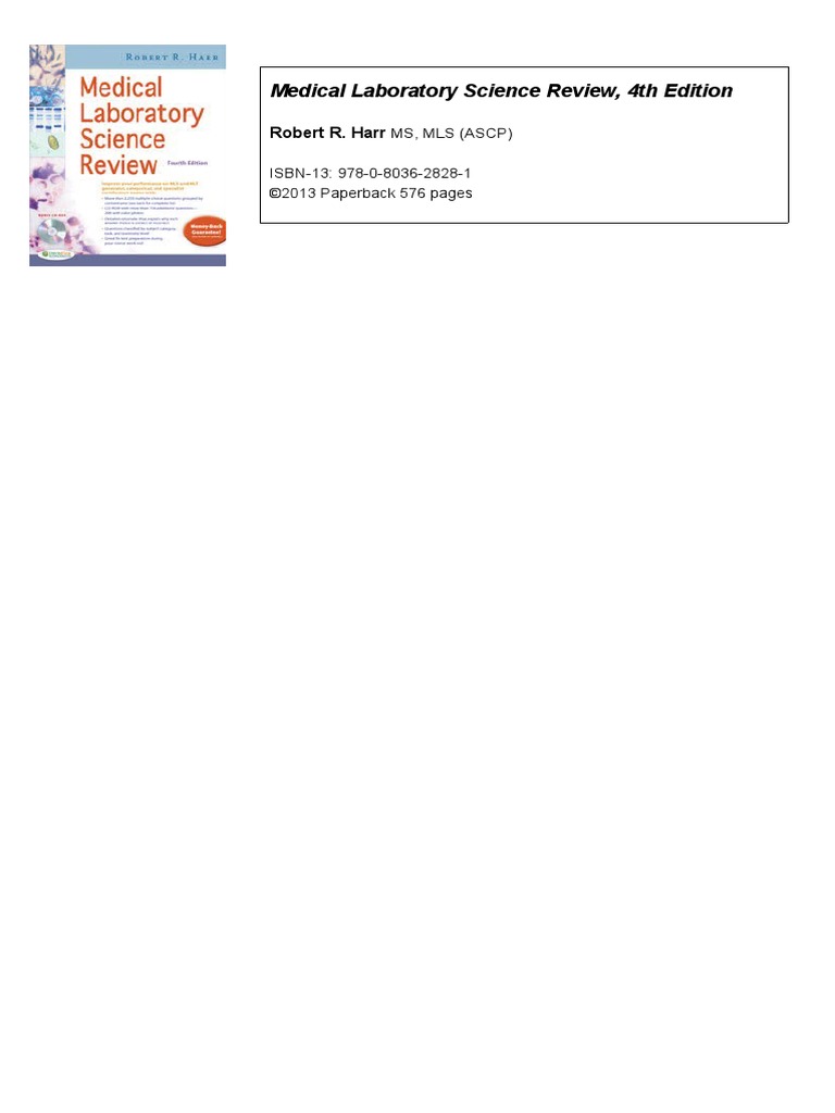 Medical Laboratory Science Review, 4th Edition: Robert R. Harr | PDF ...