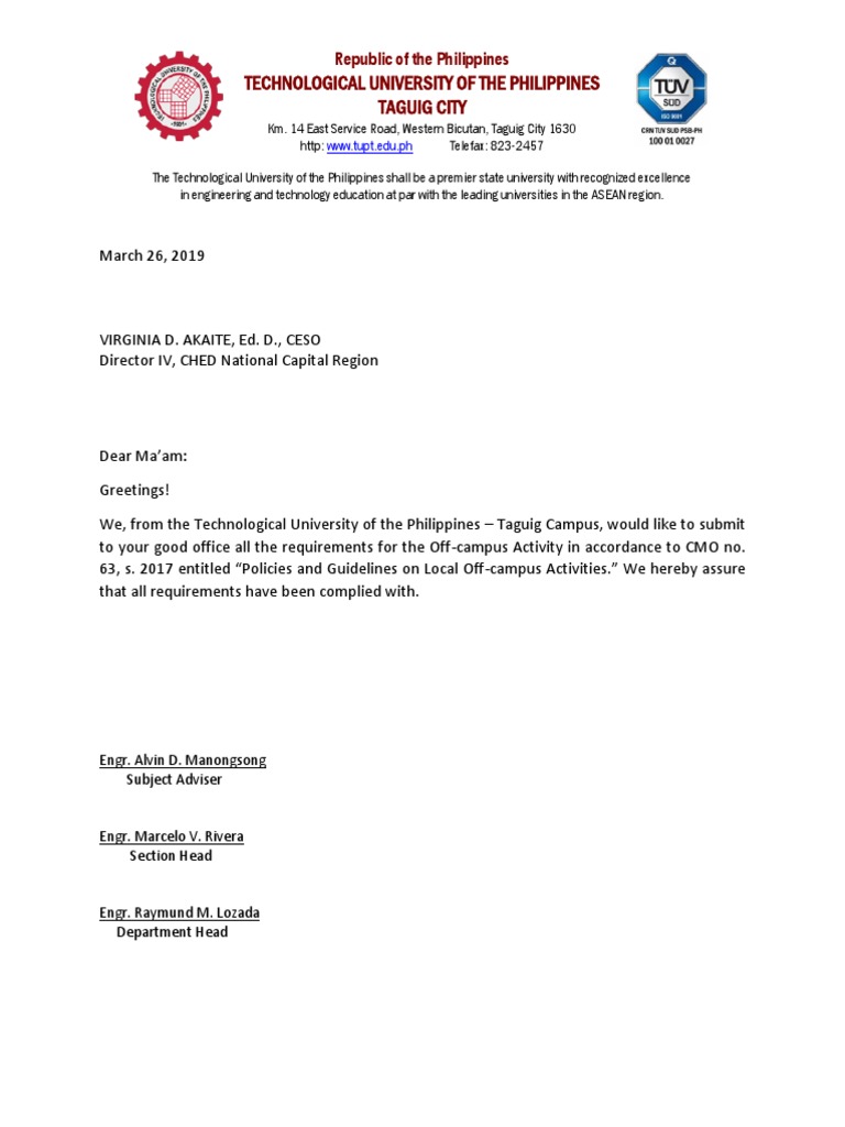 Technological University of The Philippines Taguig City | PDF