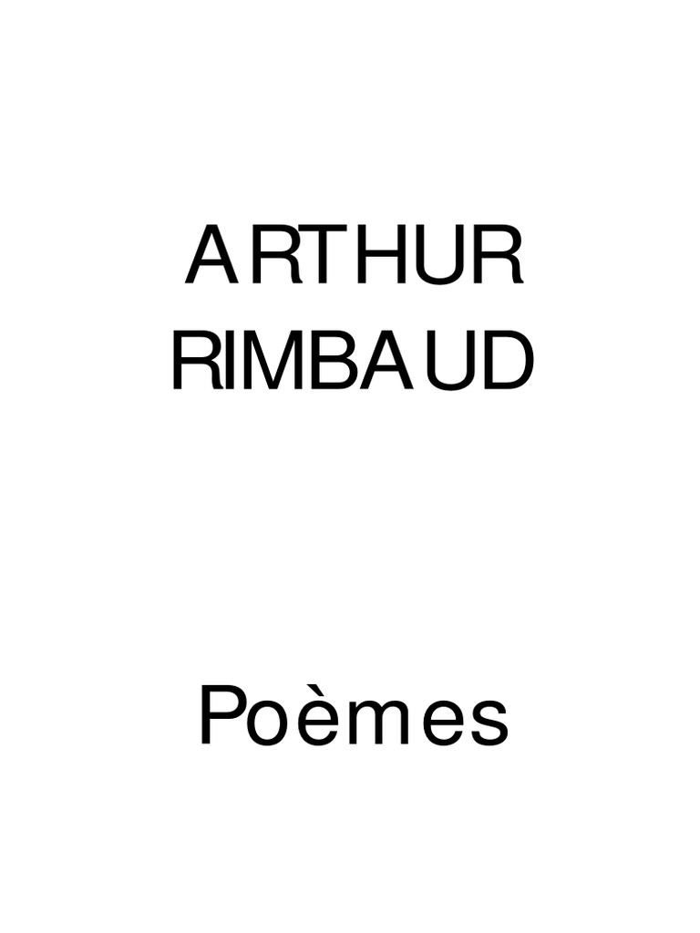 Rimbaud Poemes | PDF