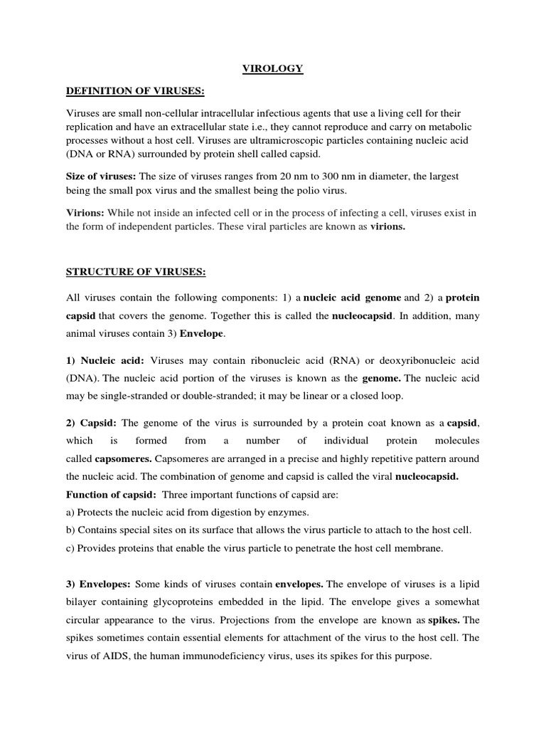 Virology | PDF | Virus | Infection