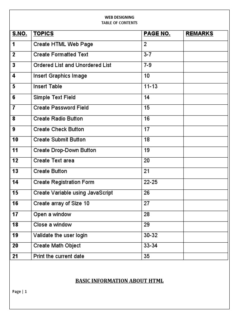 Main HTML Project | PDF | Html | Html Element