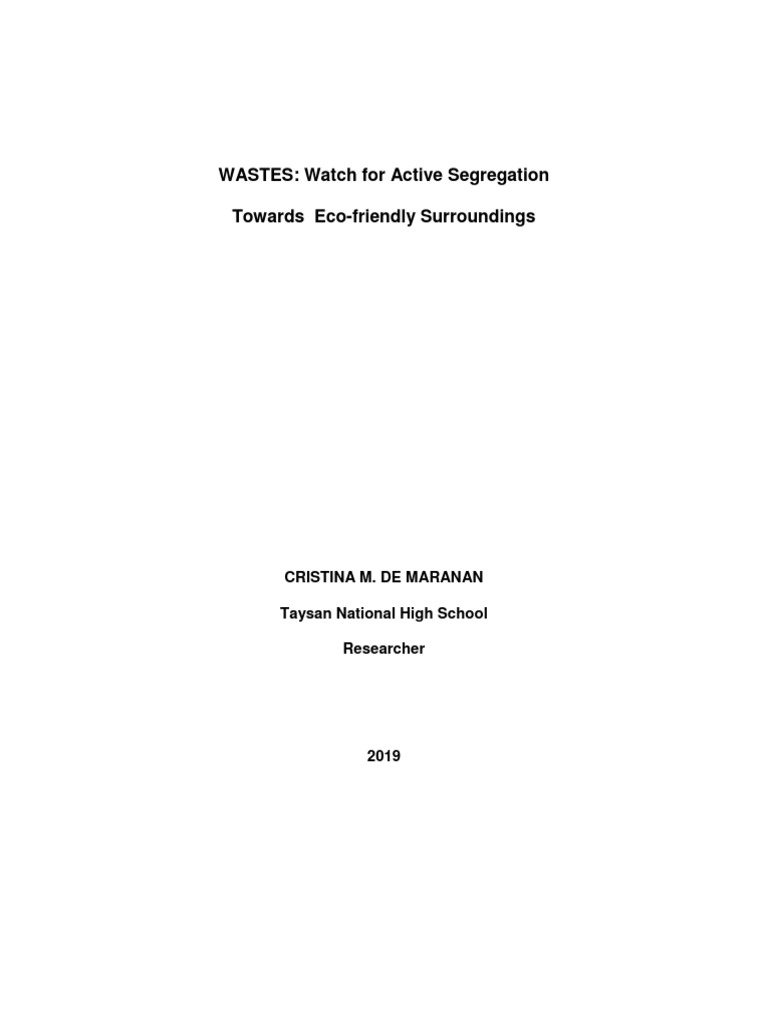 Project Waste New | PDF | Waste Management | Reuse