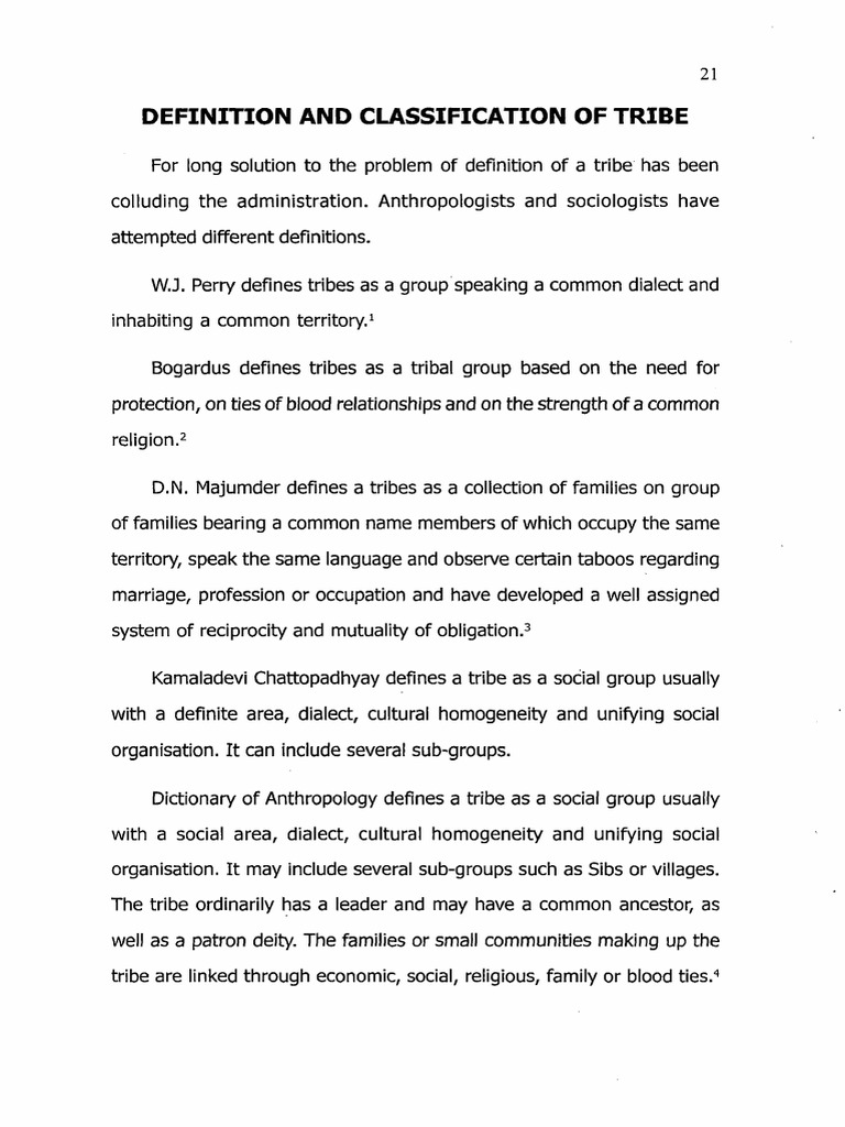 TRIBEL STUDY (Definition and Classification of Tribe) | PDF | Ethnic ...