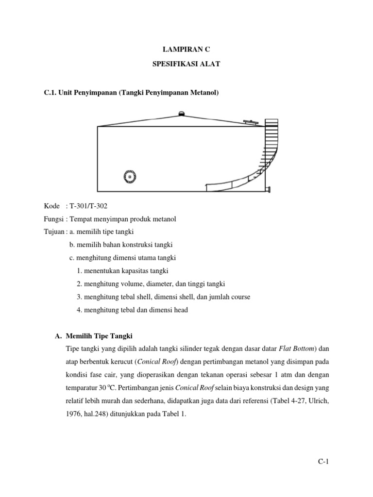 Lampiran C Spesifikasi Alat | PDF