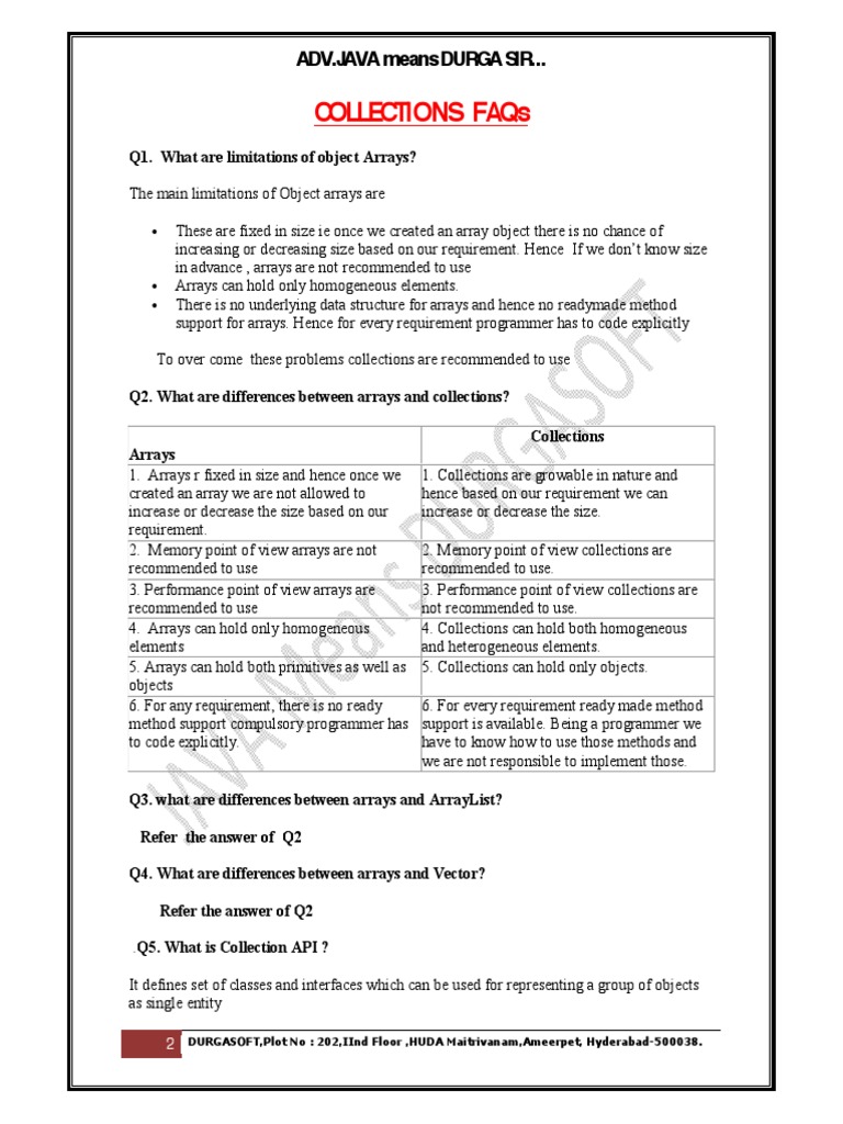 Collections In Java Pdf Array Data Structure Application Programming Interface