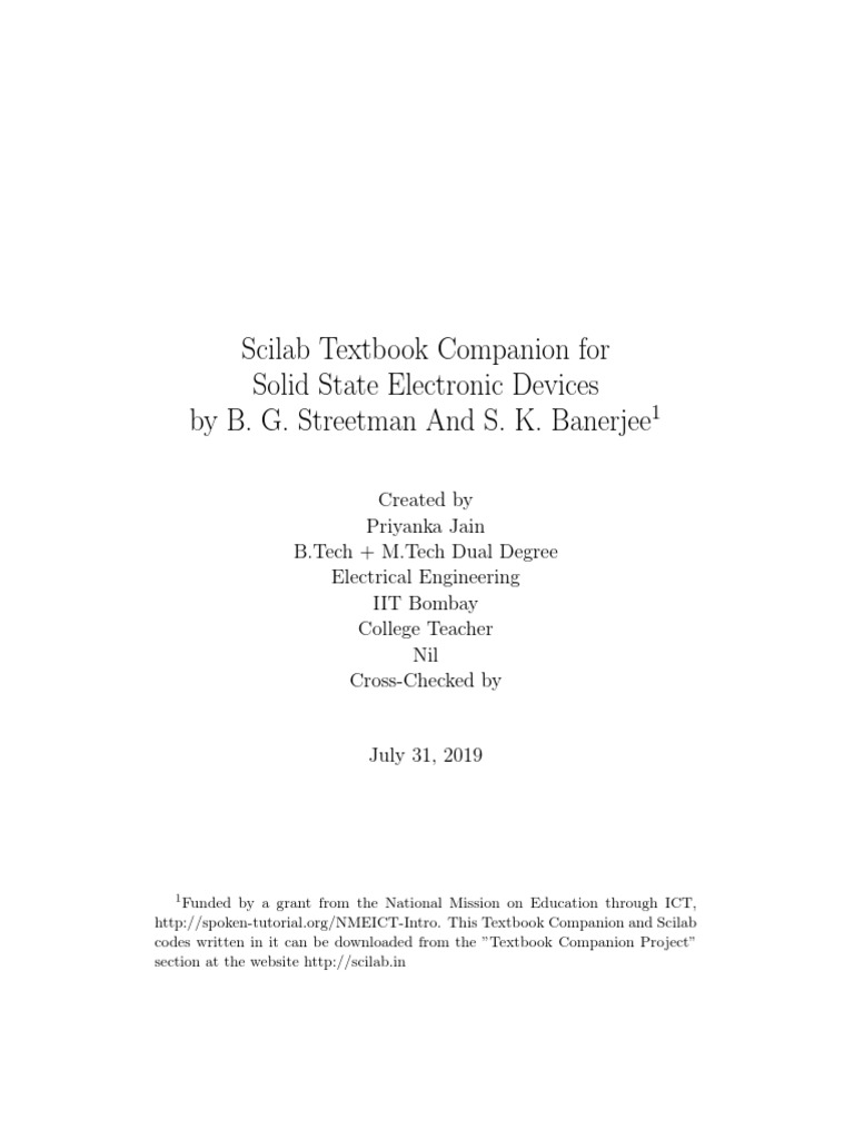 Solid State Electronics | PDF | Condensed Matter | Physical Sciences