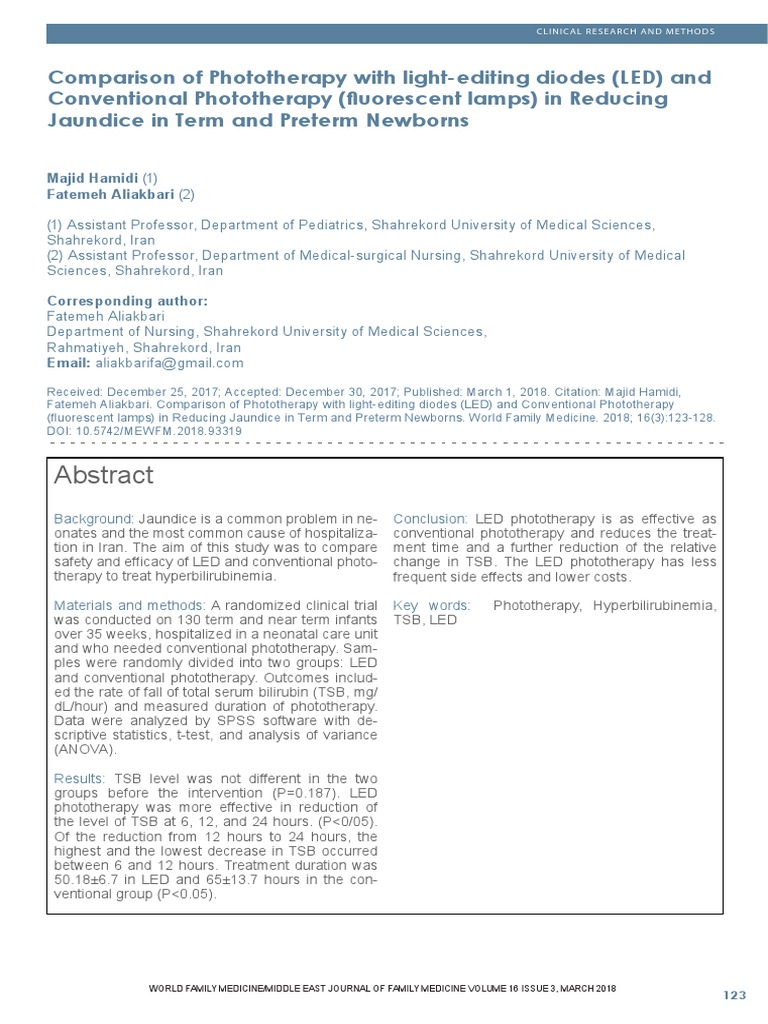 Phototherapy | PDF | Health Sciences | Medicine