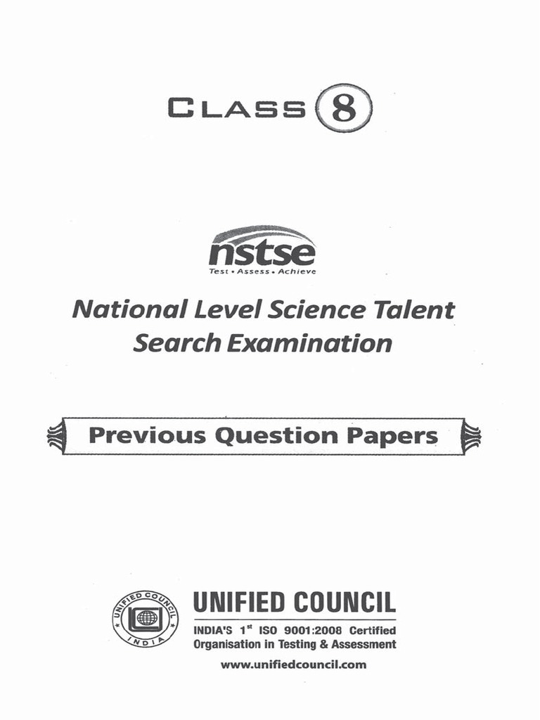 NSTSE Previous Papers STD 8 | PDF