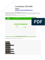 ZTE F609 Wifi - Login User Dan Password Admin Di 192.168.1.1 - Sepoin | PDF