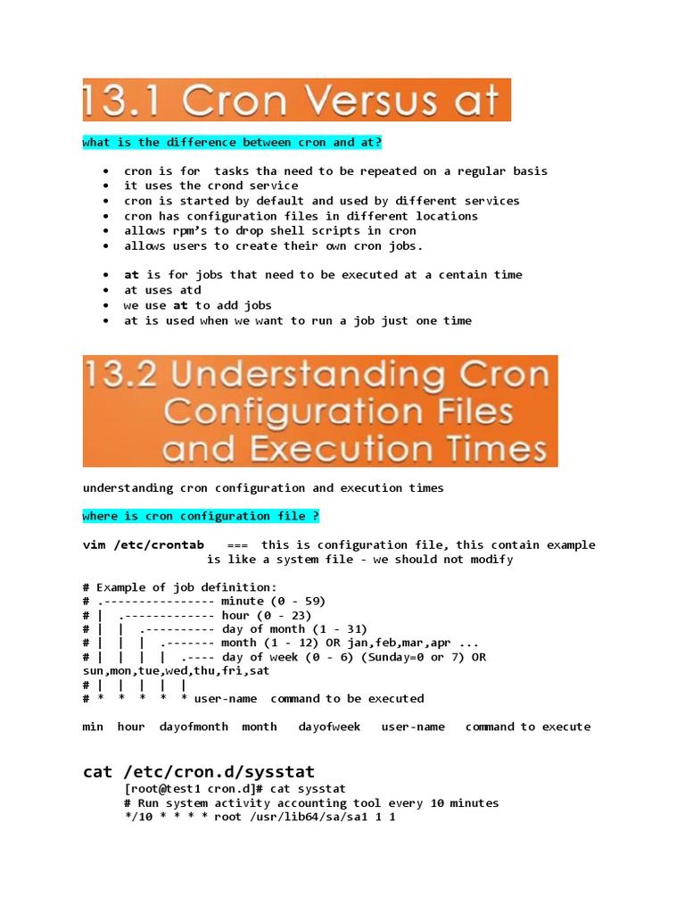 At At: Cat /etc/cron.d/sysstat | PDF | Utility Software | Unix Software