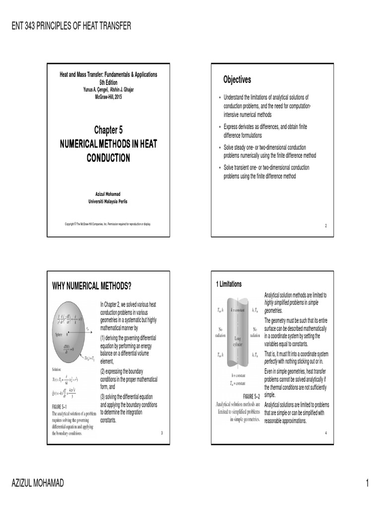 Chapter 5 Numerical Methods in Heat Conduction - 0 | PDF | Thermal ...