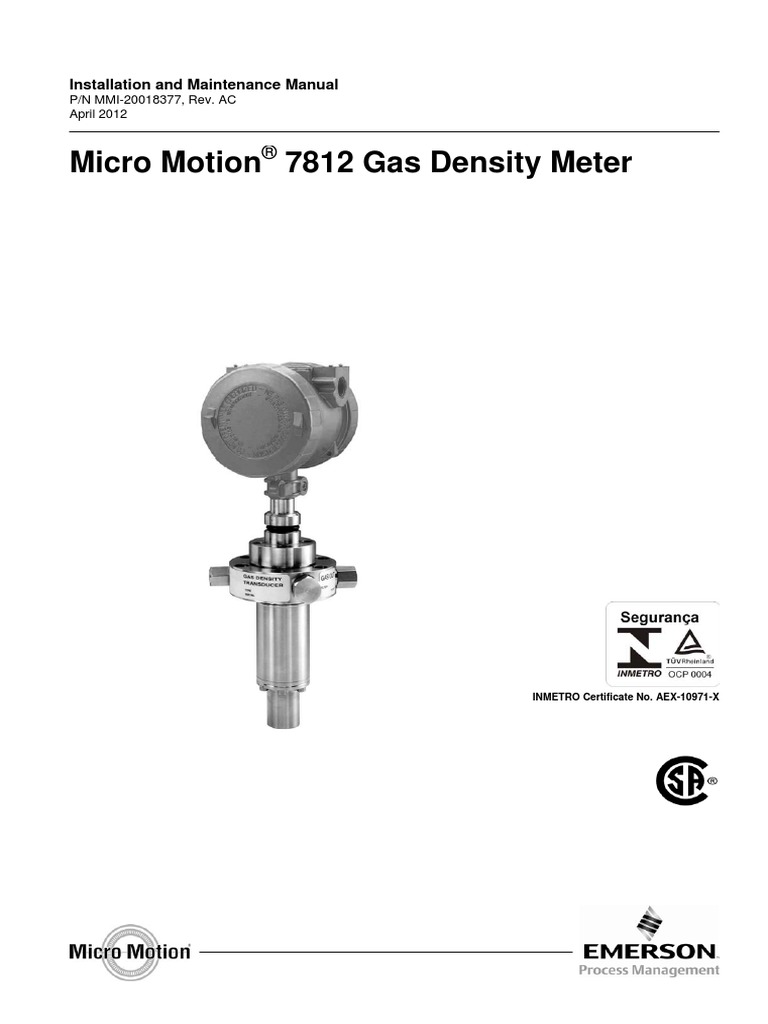 7812 Gas Density Meter Installation Configuration Manual en 63108 PDF ...