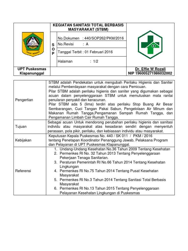 Sop STBM | PDF | Pengembangan Diri | Sains & Matematika