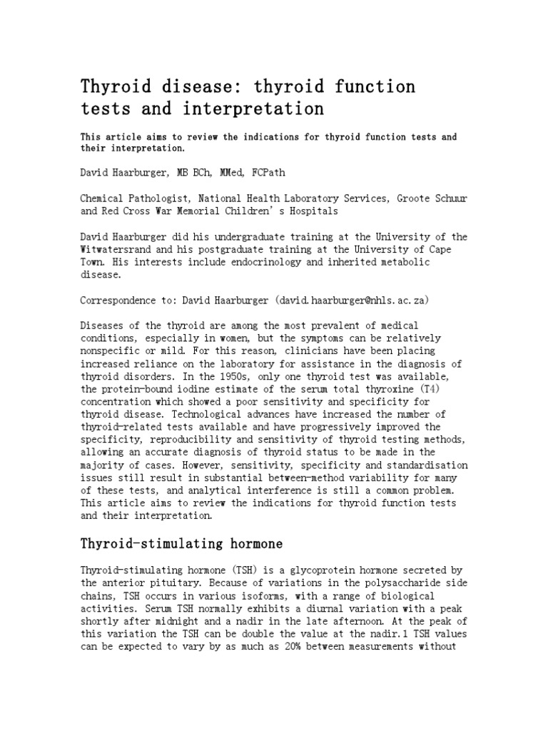 Thyroid Disease | PDF | Thyroid Stimulating Hormone | Hypothyroidism