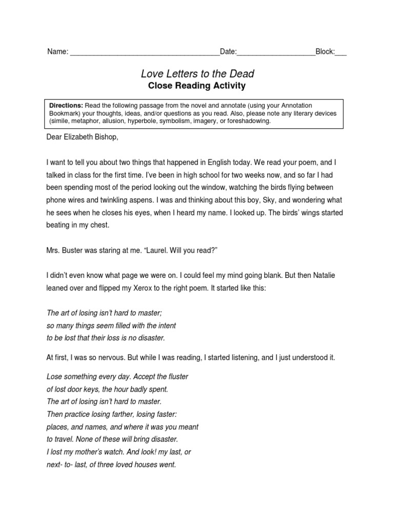 Elizabeth Bishop Close Reading PG 11-14 | PDF