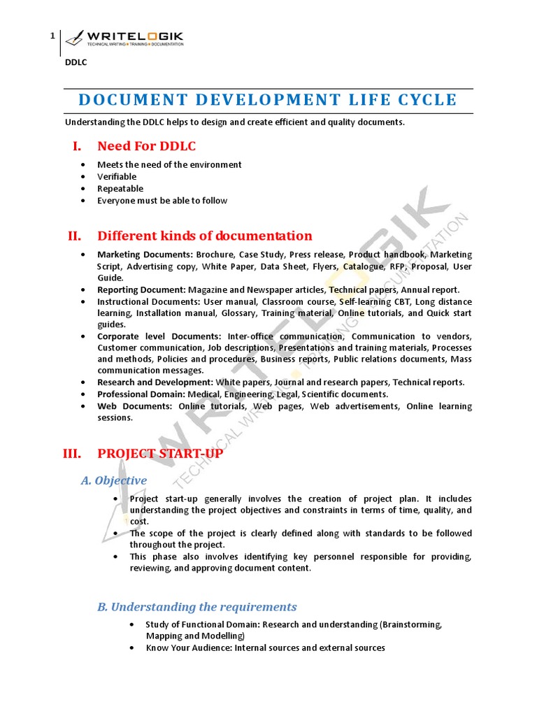 DDLC - Doc Development Life Cycle | PDF | Academic Publishing | Educational Technology