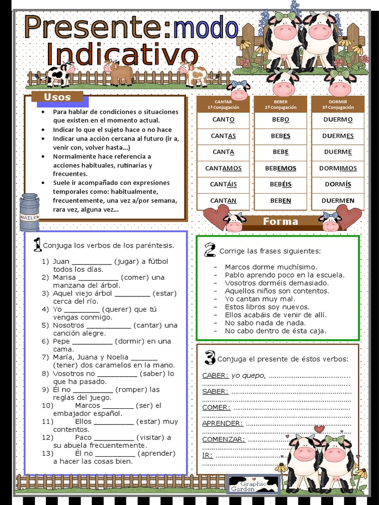 Presente Del Indicativo | PDF | Verbo | Sintaxis