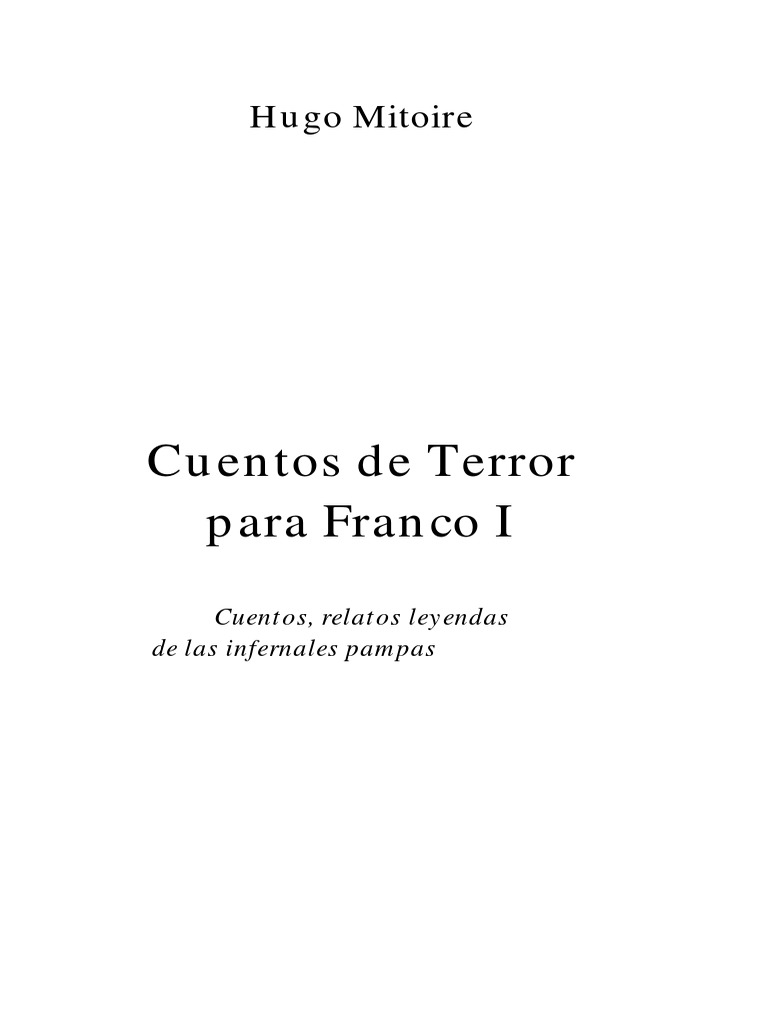 Cuentos de Terror para Franco I PDF | Descargar gratis PDF | Alma | Fantasmas