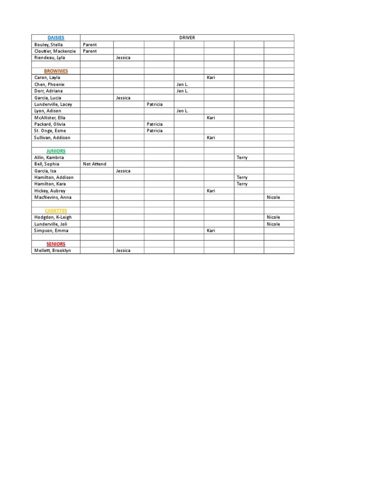 Drivers Chart | PDF