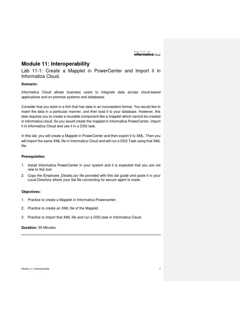 Informatica Mapplet Integration Guide | PDF | Double Click | Cloud ...