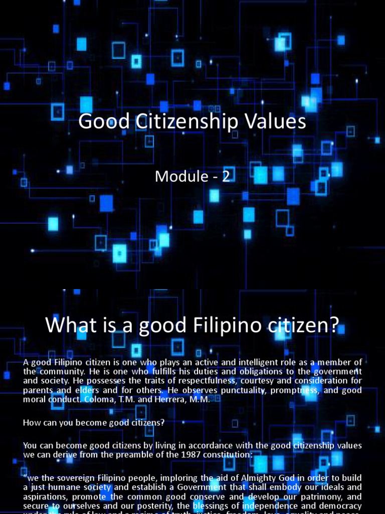 Good Citizenship Values | PDF