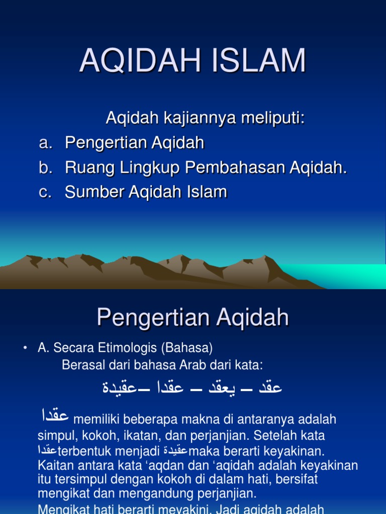 Aqidah Islam | PDF