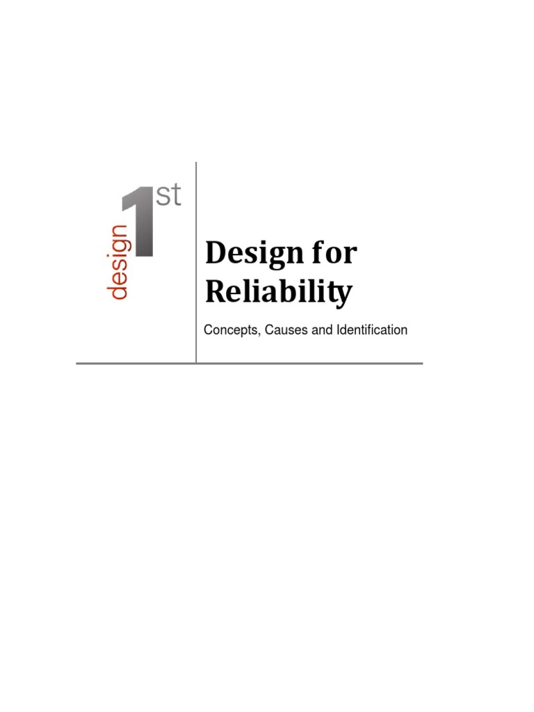 Design For Reliability: Concepts, Causes and Identification | PDF ...