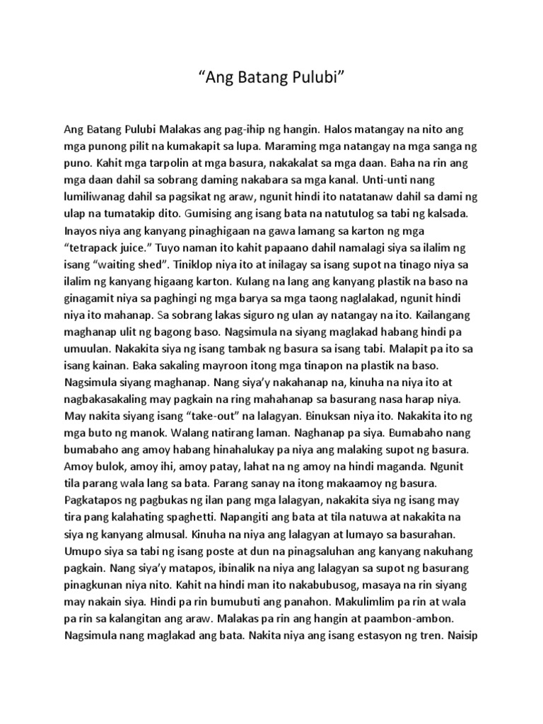Ang Batang Pulubi | PDF