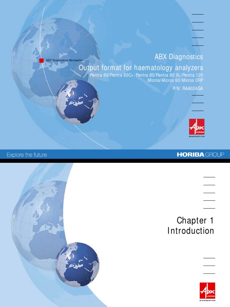 Guide to Output Formats for Haematology Analyzers from ABX Diagnostics: Compatibility of ABX ...