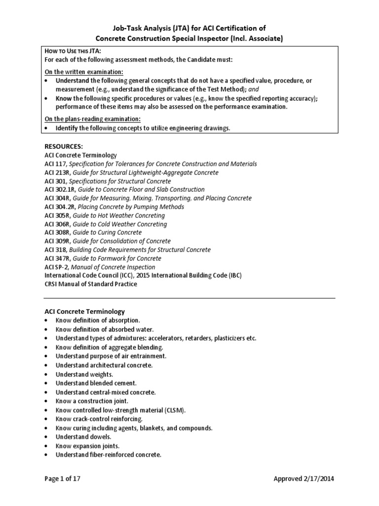 Concrete Construction Special Inspector Certification: A Guide to Key ...