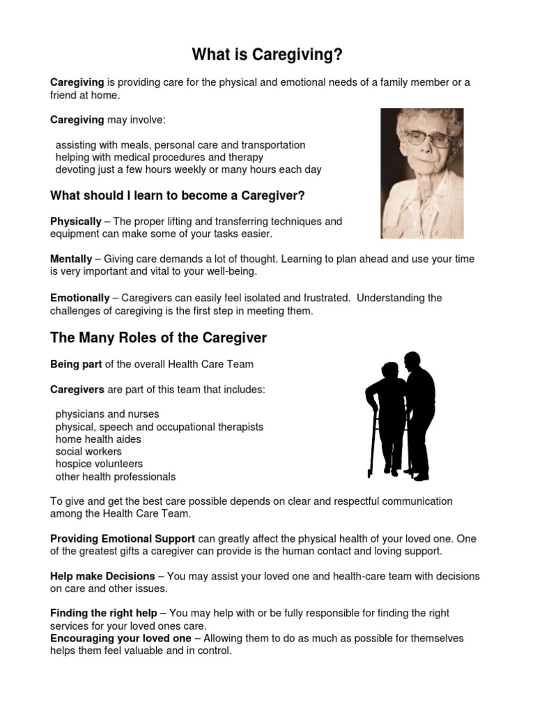 What Is Caregiving | PDF | Caregiver | Health Care
