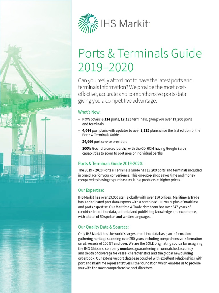 2019-2020 Ports & Terminals Guide | PDF | Port | Sailor