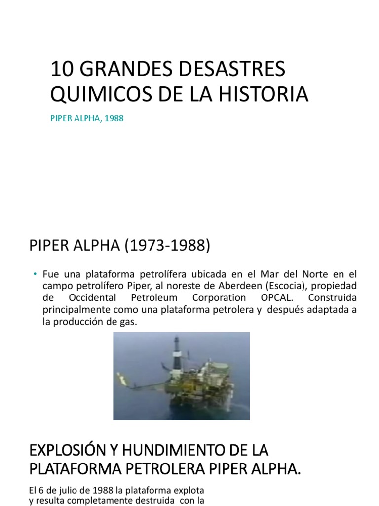 Accidente Quimico Piper Alpha | PDF | Energía y recursos | Incidente de emergencia