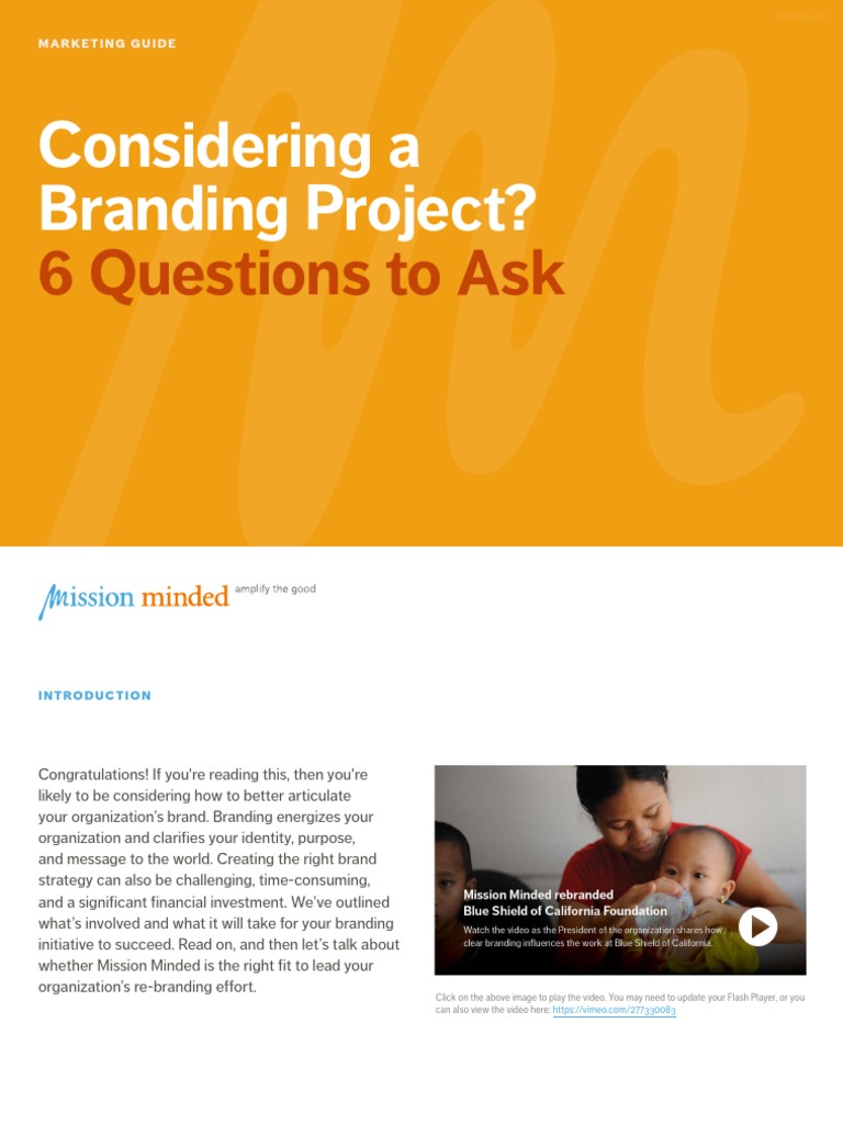 Considering A Branding Project?: 6 Questions To Ask | PDF | Brand ...