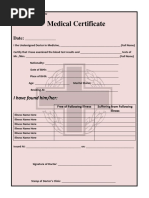 Proforma For Medical Certificate | PDF