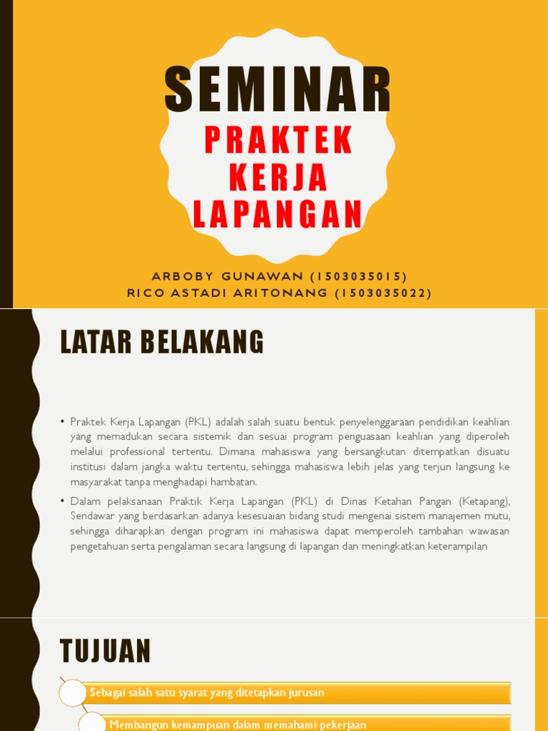 Seminar PKL | PDF | Bisnis