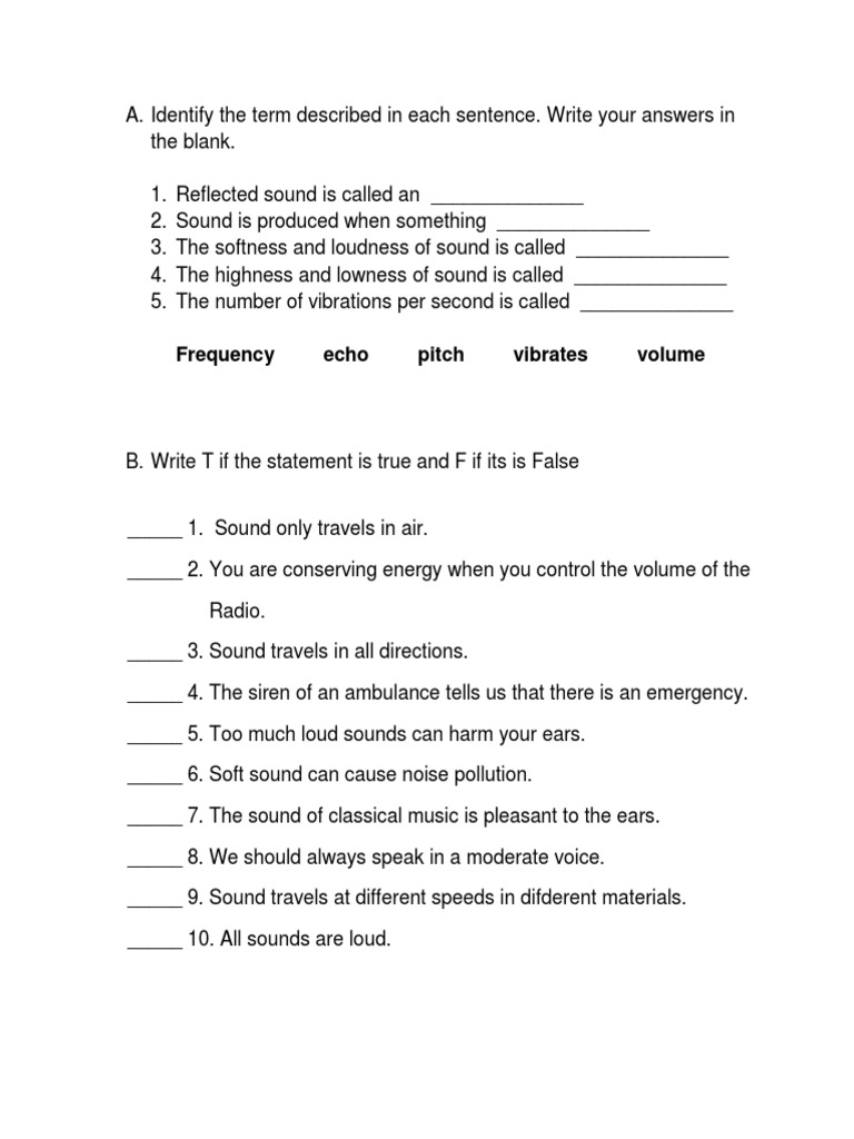 Grade 3 Class Activity | PDF | Light | Sound