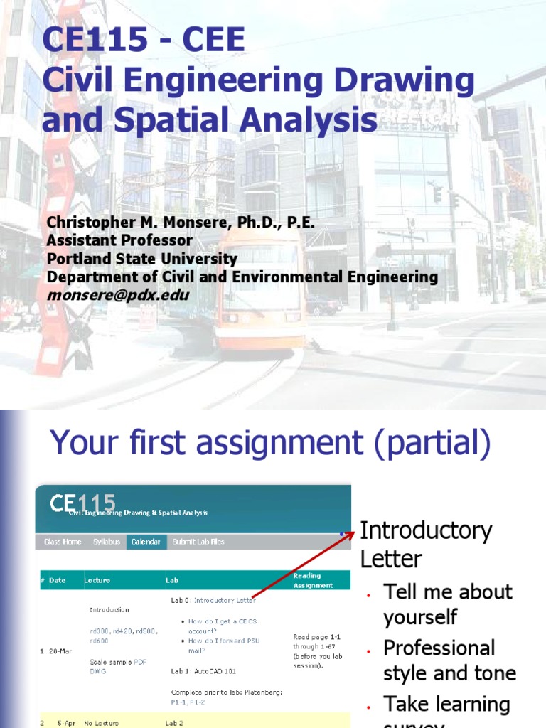 CE115 - CEE Civil Engineering Drawing and Spatial Analysis | PDF ...