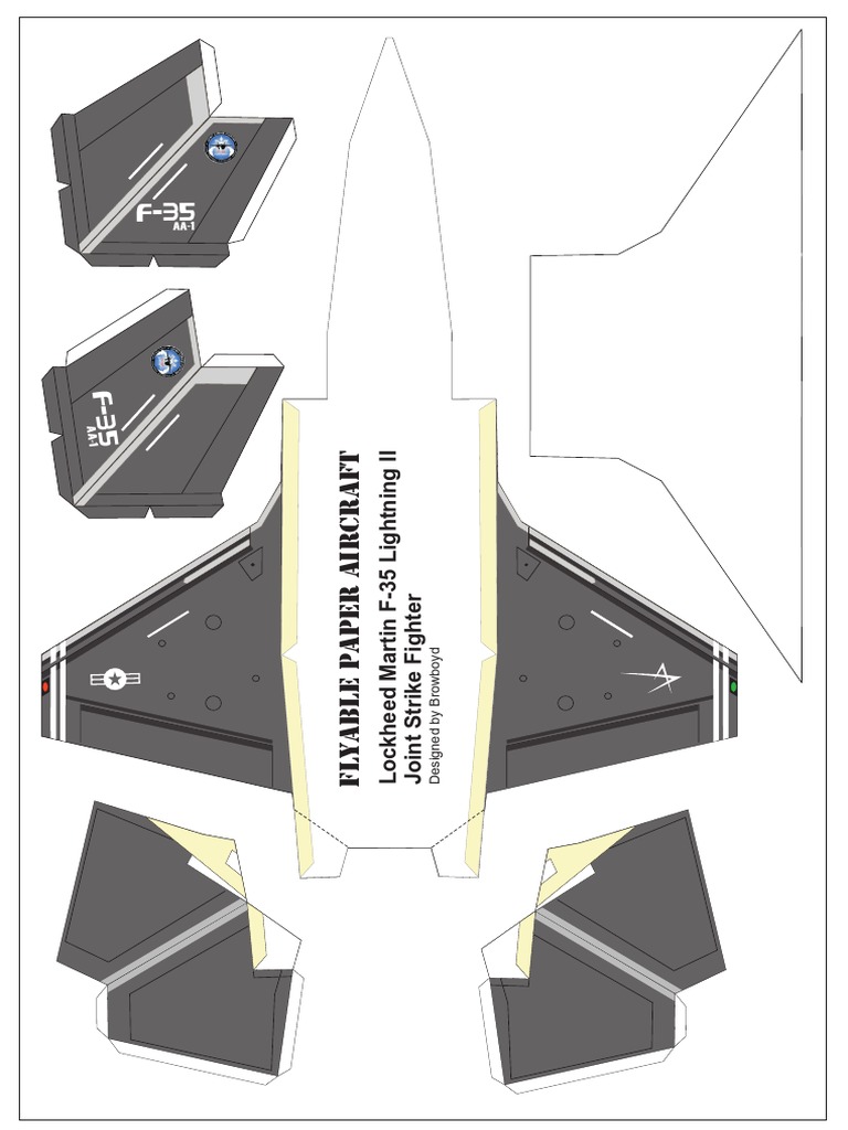 F-35 Flyable Papercraft Instructions | PDF