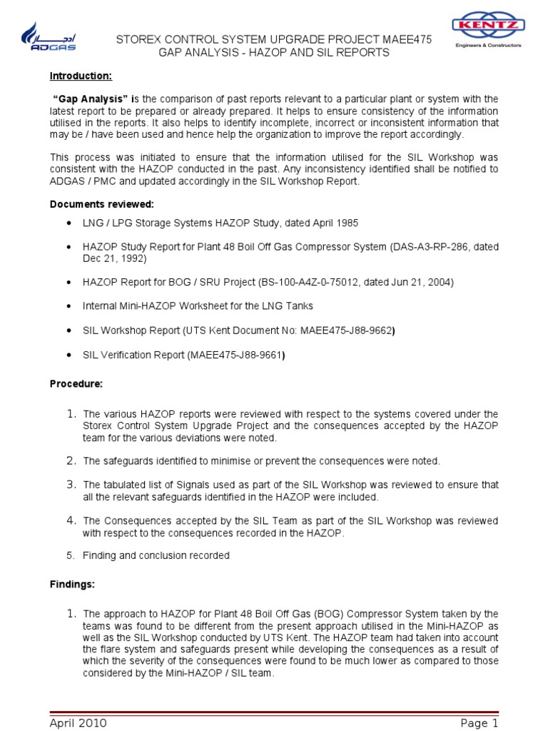 Gap Analysis Report | PDF | Risk | Business
