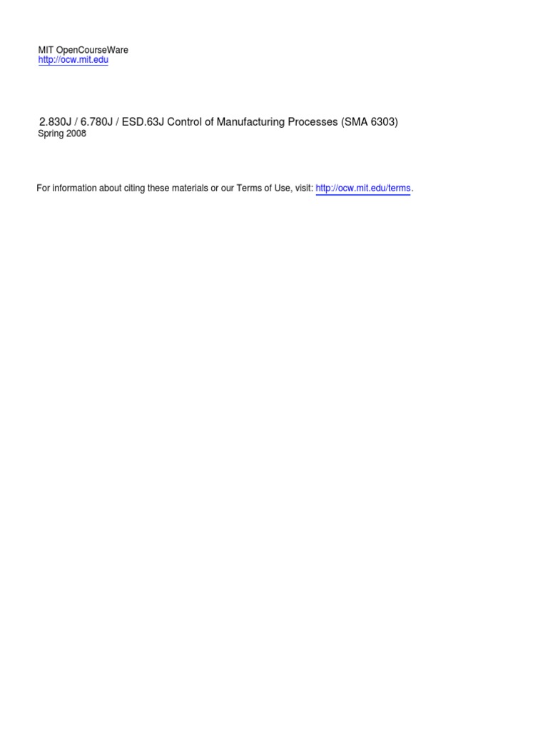 Lecture 1 - Manufacturing Process and Process Control | PDF | Machines ...