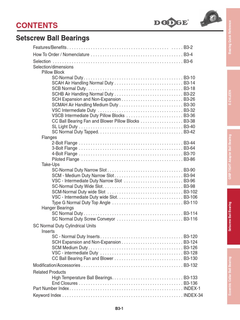 Catalogo Chumaceras C-DODGE-SC-SCM (Trabajo Normal) PDF | PDF