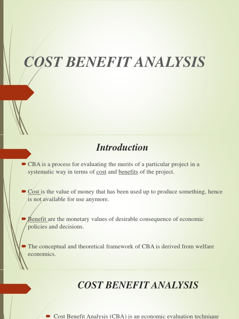 Costbenefitsanalysis 1 | PDF | Cost–Benefit Analysis | Economics