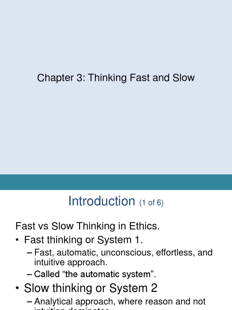 Chapter 3: Thinking Fast and Slow | Download Free PDF | Heuristic ...