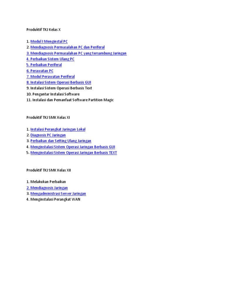 Kumpulan Materi TKJ | PDF